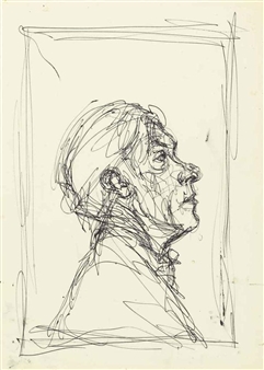 Giacometti Alberto | Portrait de Pierre Reverdy de trois quarts droit ...