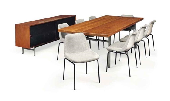 Robin Day | UNIQUE DINING TABLE AND EIGHT VARIANT 'POLYPROP' CHAIRS ...
