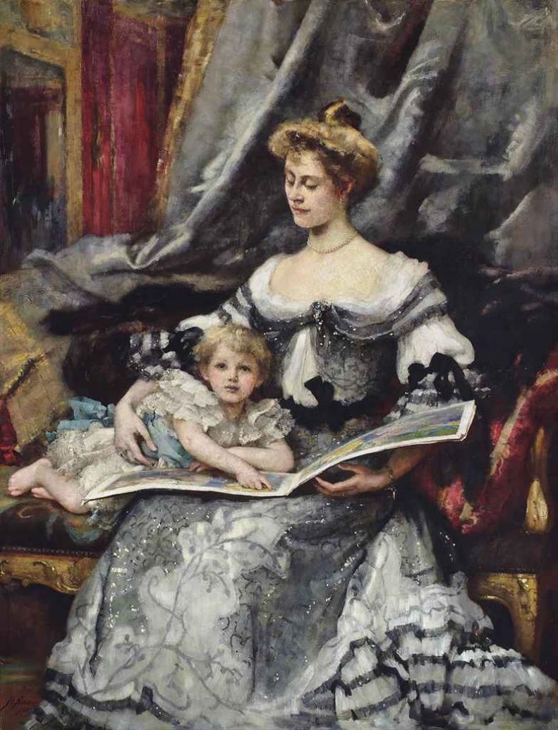 Henrietta Rae | Lady Winifred Renshaw with her eldest child Thomas ...