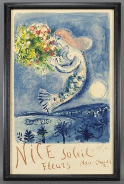 Marc Chagall | Jacob wrestles with the Angel (1956) | MutualArt