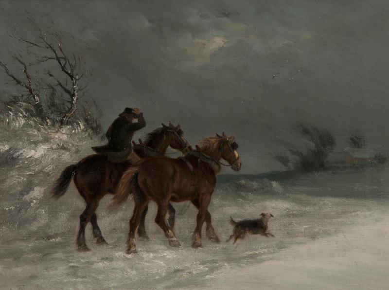 Smythe Thomas | 2 works: Returning home in the snow; Highland cattle in ...