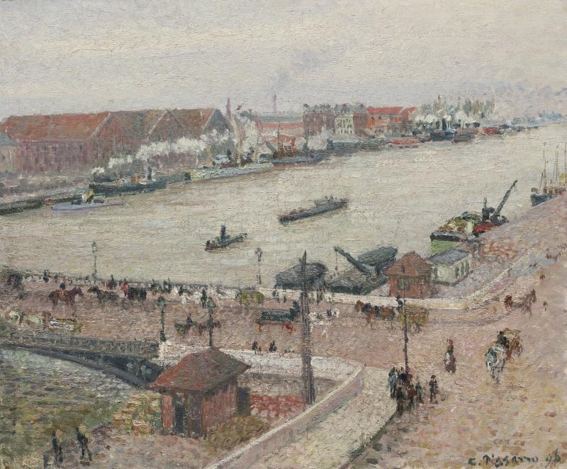 Camille Pissarro | Crue De La Seine, Pont Boieldieu, Rouen (1896 ...