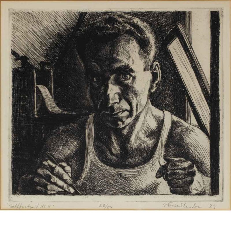 Isac Friedlander | SELF-PORTRAIT NO. 4 (1939) | MutualArt