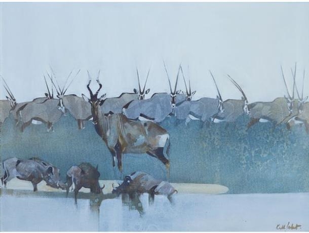 Keith Joubert | At the Watering Hole | MutualArt