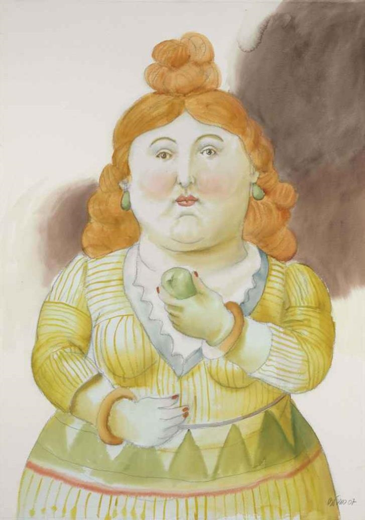 Fernando Botero | Circus Girl in Her Trailer (2008) | MutualArt