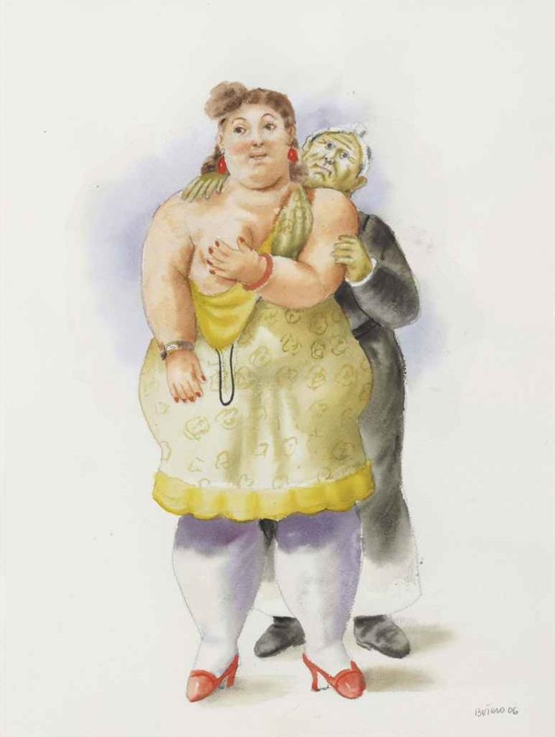 Fernando Botero | Circus Girl in Her Trailer (2008) | MutualArt