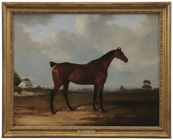 William Barraud | A Bay Hunter in a Landscape (1835) | MutualArt