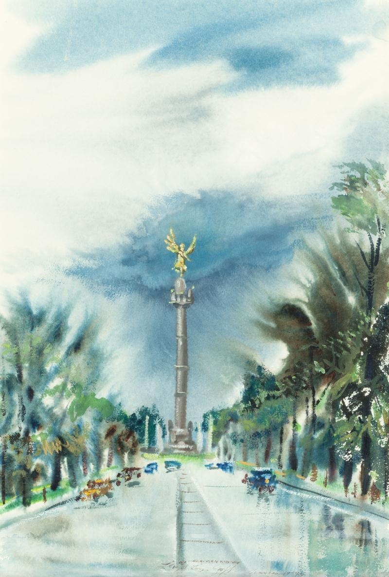 Lloyd Goff | Angel of Independence, Mexico City (1954) | MutualArt