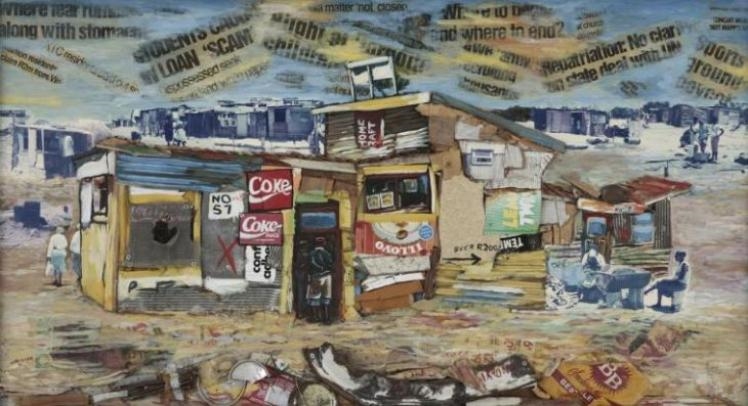 Willie Bester | Township scene (1991) | MutualArt