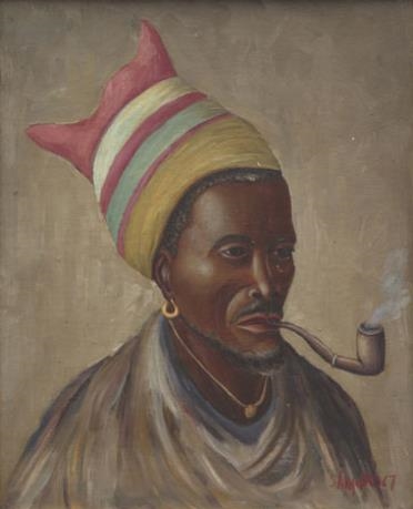 Simon Moroke Lekgetho | Xhosa Elder with Pipe (1967) | MutualArt