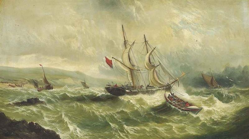 William Broome | A Lifeboat Coming to the Rescue of the Merchant Brig ...