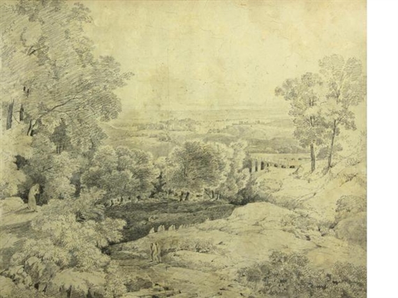 Jean-Auguste-Dominique Ingres | An extensive landscape with a ...