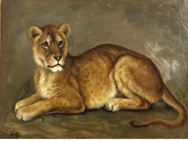 Matilda Lotz | 2 works: Lioness; Two dogs | MutualArt