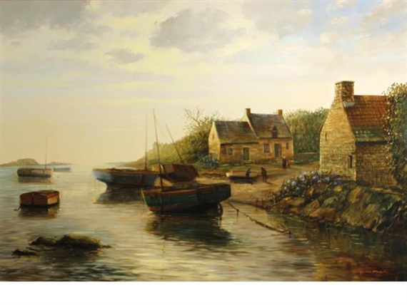 Raymond Quence | La Greve à Tregastel, Bretagne | MutualArt