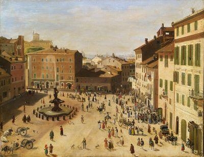 August Riedel | Rome. Piazza Barberini | MutualArt