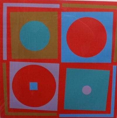 Bob Crossley | Abstract with four circles | MutualArt