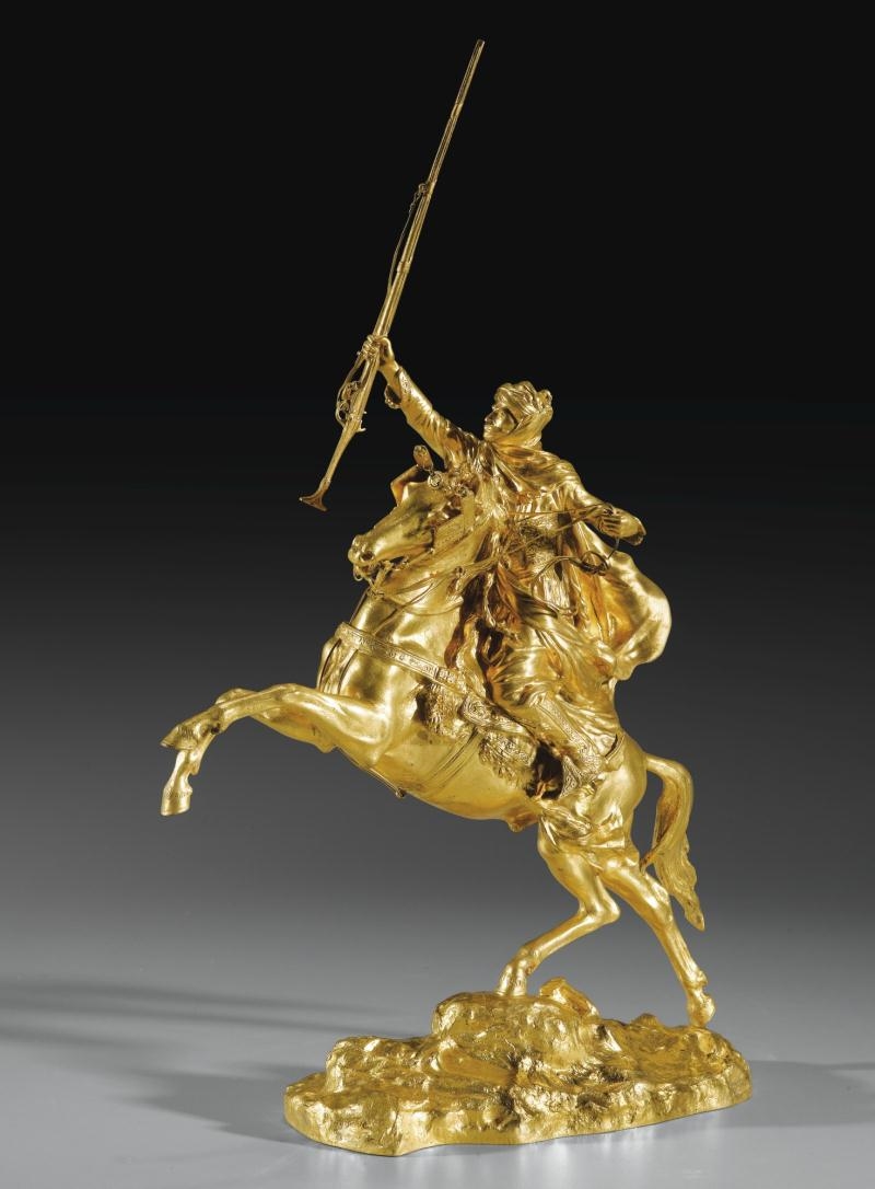 Jean-Baptiste Belloc | Cavalier arabe sur cheval cabré | MutualArt