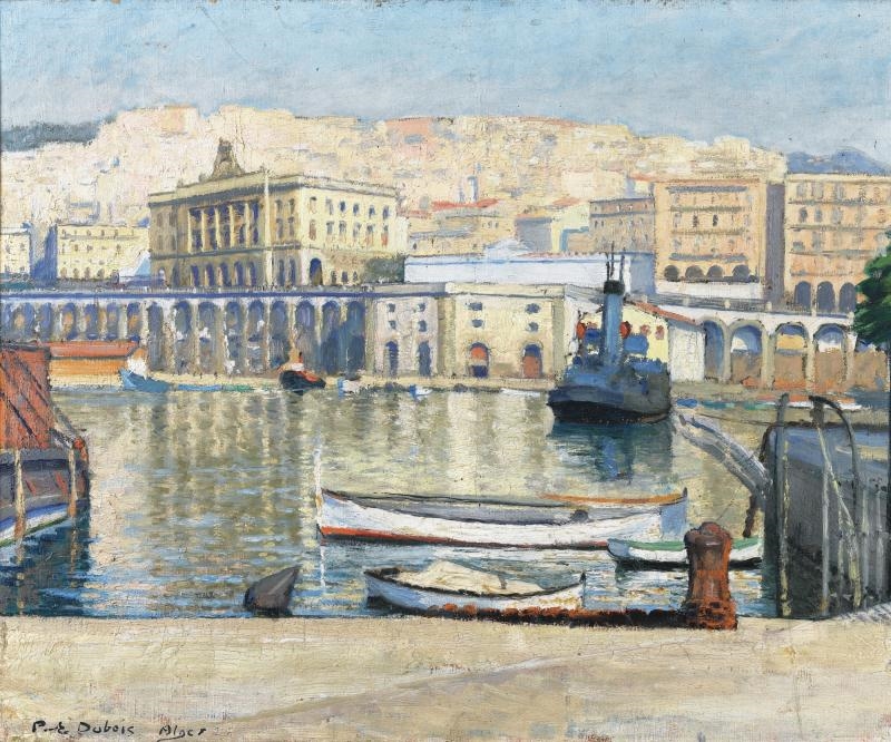 Paul Elie Dubois | VUE DE L'AMIRAUTÉ DANS LE PORT D'ALGER | MutualArt