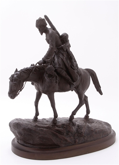 Felix Ignatievich Hodorovich | A Georgian Soldier on Horseback Moving ...