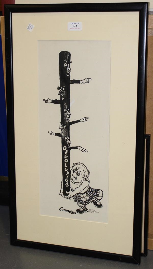 Michael Cummings | Political Cartoon with Harold Wilson tossing a Caber ...