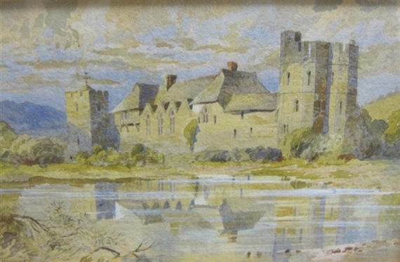 Howard Gaye | 2 Works: Stokesay Castle, Shropshire; A Coastal View ...