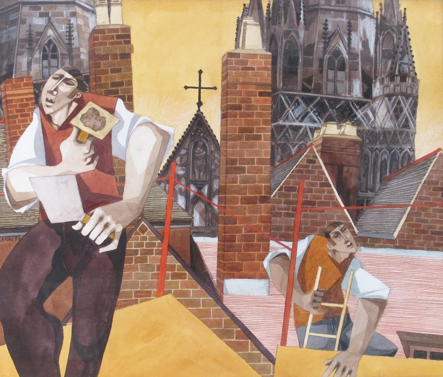 George Large | Roof Tops Lichfield (1999) | MutualArt