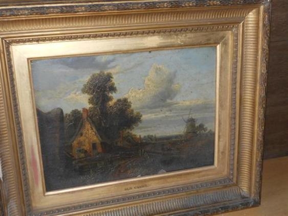 John Crome | Landscape with cottages and a windmill | MutualArt