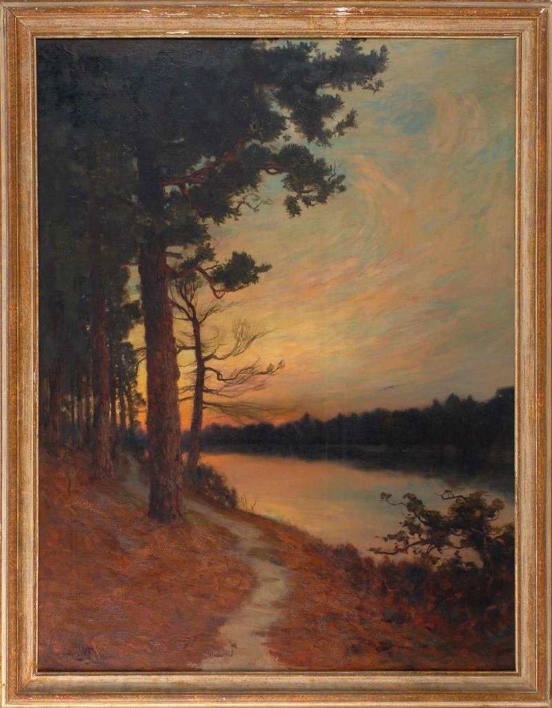 Julian Walbridge Rix | Sunlit forest river | MutualArt