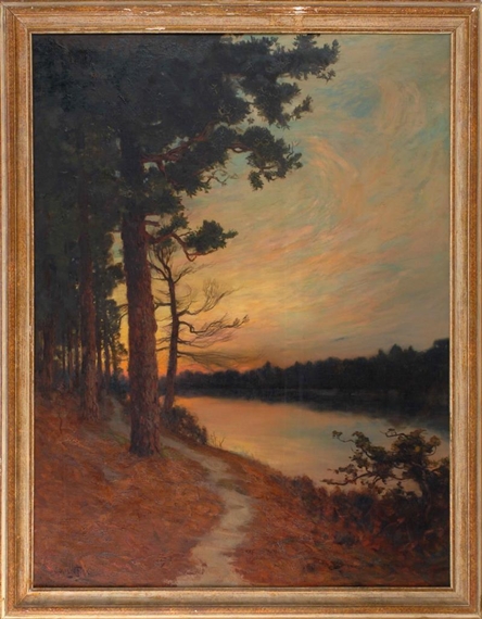 Julian Walbridge Rix | Sunlit forest river | MutualArt