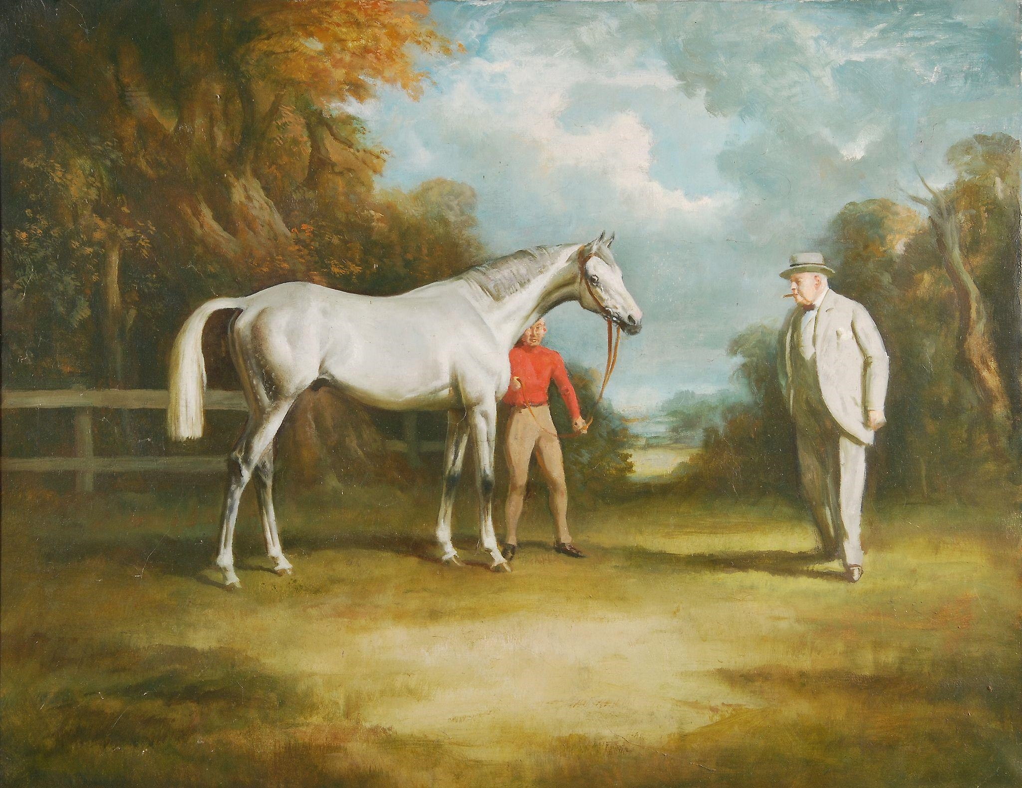 Raoul Millais | Winston Churchill with his horse Colonist | MutualArt