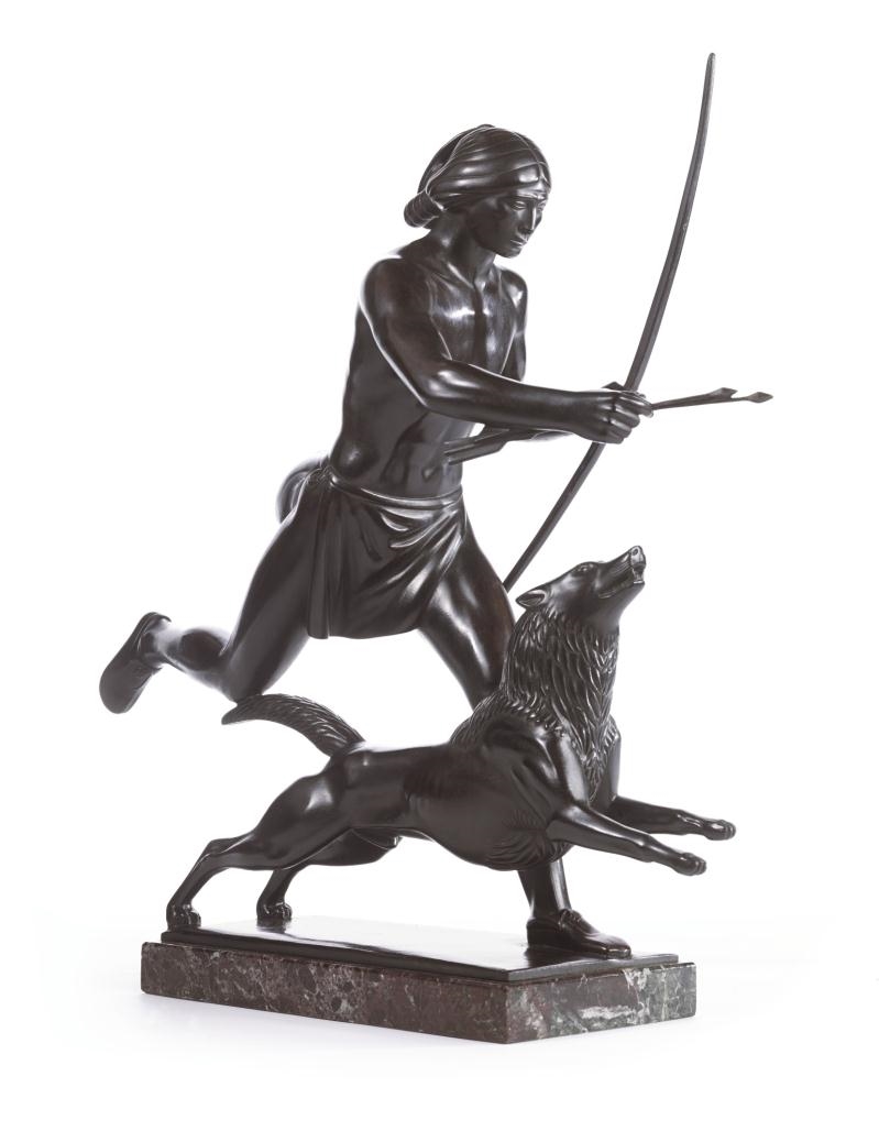 Paul Howard Manship | INDIAN HUNTER AND HIS DOG (1926) | MutualArt