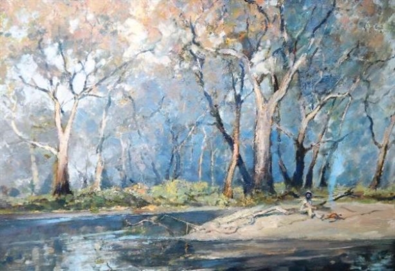 Mather Syd | The Swagman by the Stream | MutualArt