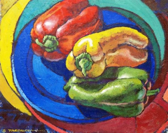 Stephen Trebilcock | Still Life with Peppers | MutualArt