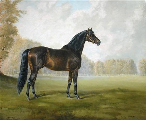 Juliet McLeod | Galloping Stallion and Two Greyhounds (1953) | MutualArt