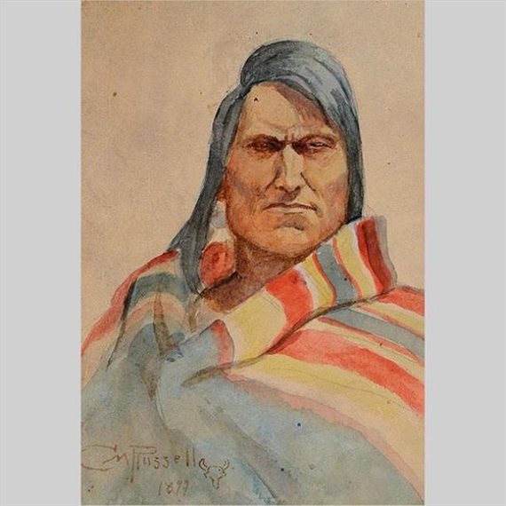 Charles Marion Russell | Indian Brave (1899) | MutualArt