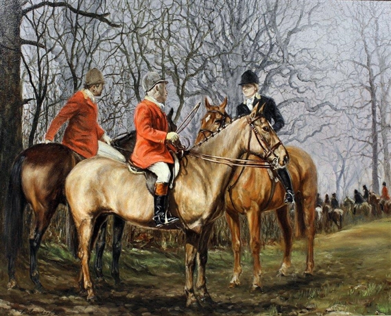 Philip Sanders | Three members of the East Kent Hunt on horseback ...