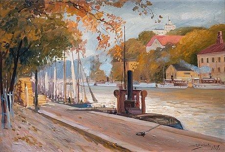 John Rafael Ekelund | View from River Aura (1919) | MutualArt