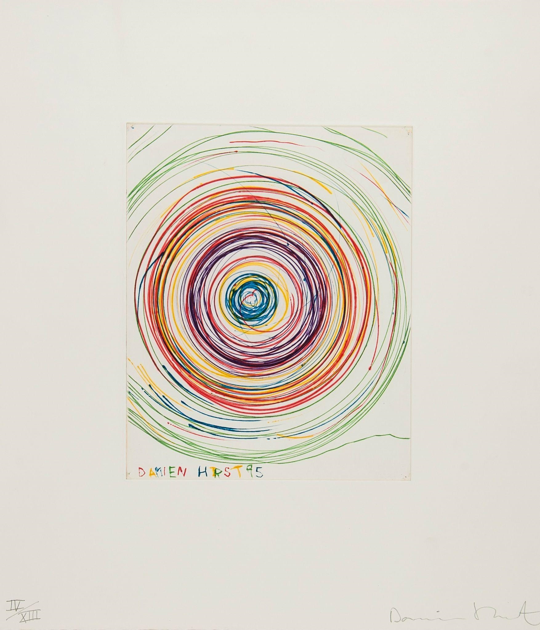 Damien Hirst | Beautiful Exotic Stretching Etchy Spinning Void Etching ...