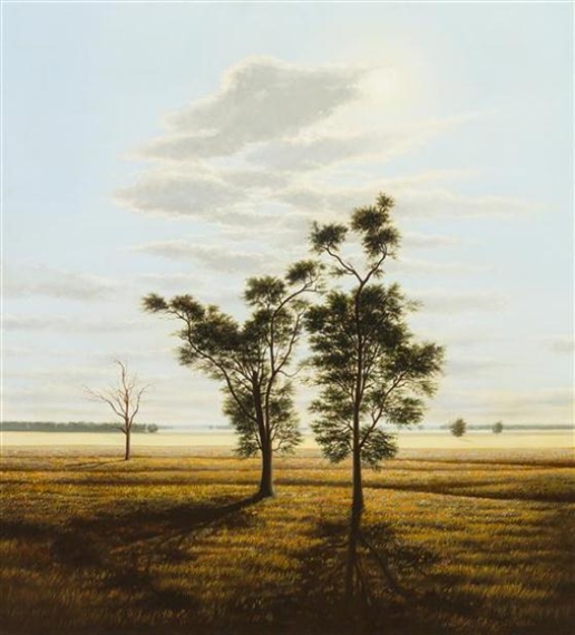 Thomas Locker | Trees and Gold Field | MutualArt