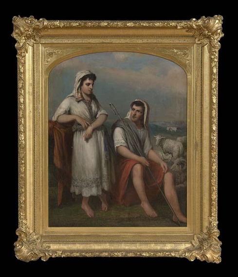 Italian School, 19th Century | Shepherd and Shepherdess in a Roman ...
