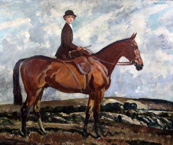 Frederic Whiting | Portrait of a Lady Riding Side Saddle | MutualArt