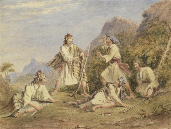 Henry Melling | Greek bandits fighting | MutualArt