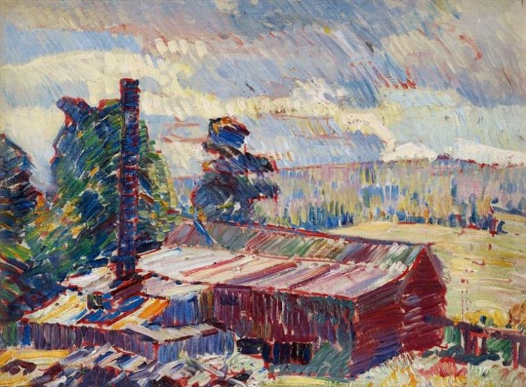 Charles Rosen | Barn in a landscape | MutualArt