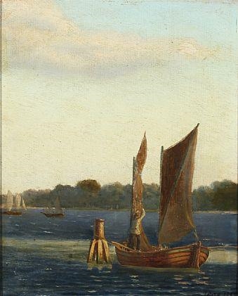 Jens Erik Carl Rasmussen | Svendborg Sund ved Horse Skov (1888) | MutualArt