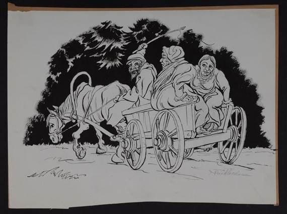 Isac Friedlander | 3 works: NUDE STUDIES; Horse and Cart | MutualArt