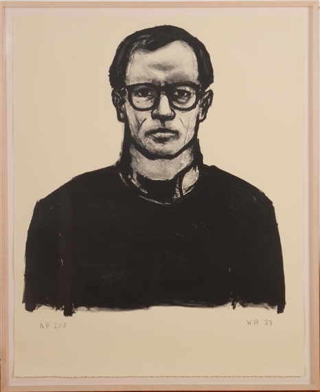 William George Beckman | SELF PORTRAIT WITH BLACK SHIRT (1988) | MutualArt