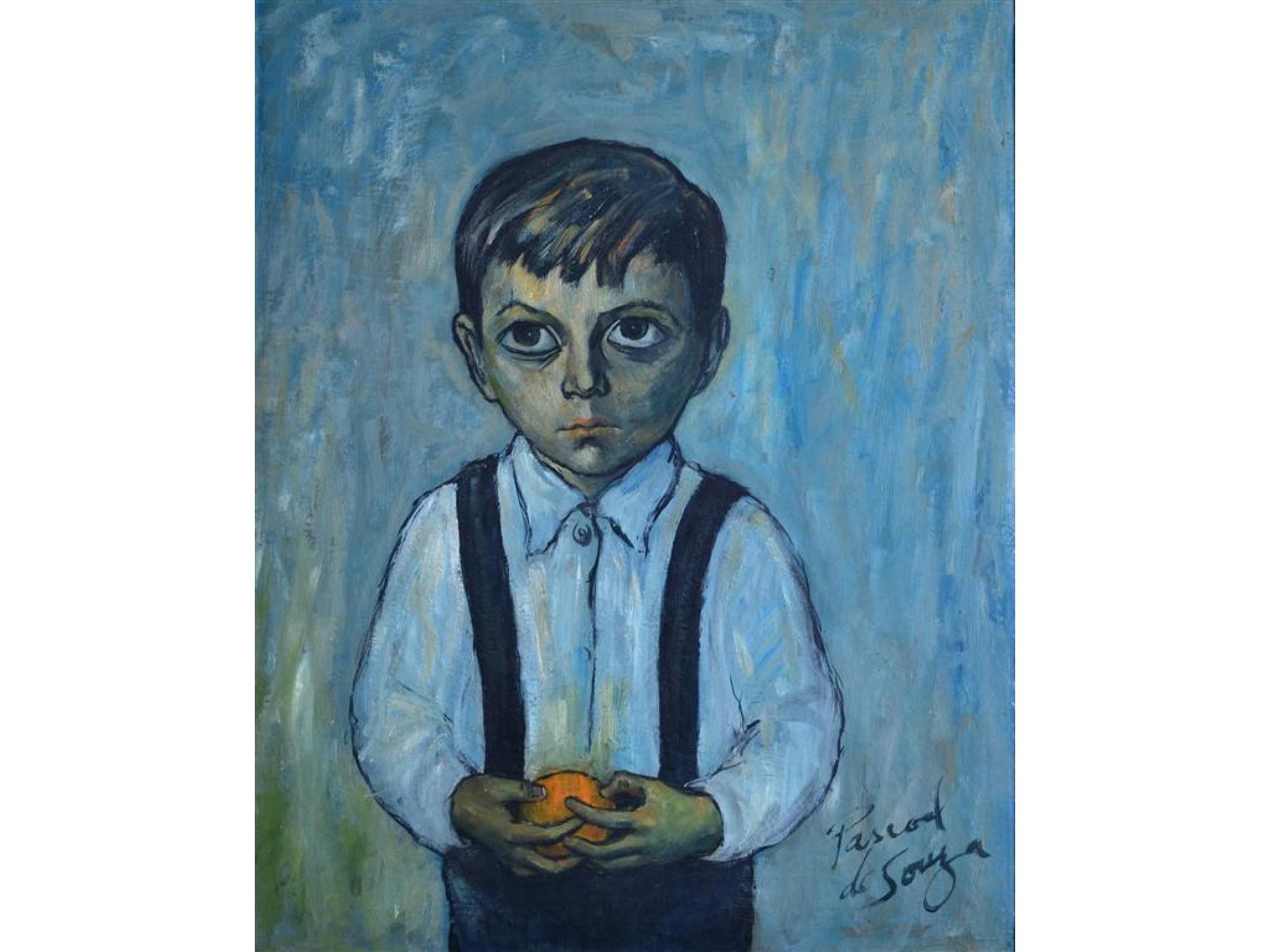 Pascal de Souza | Boy with orange | MutualArt