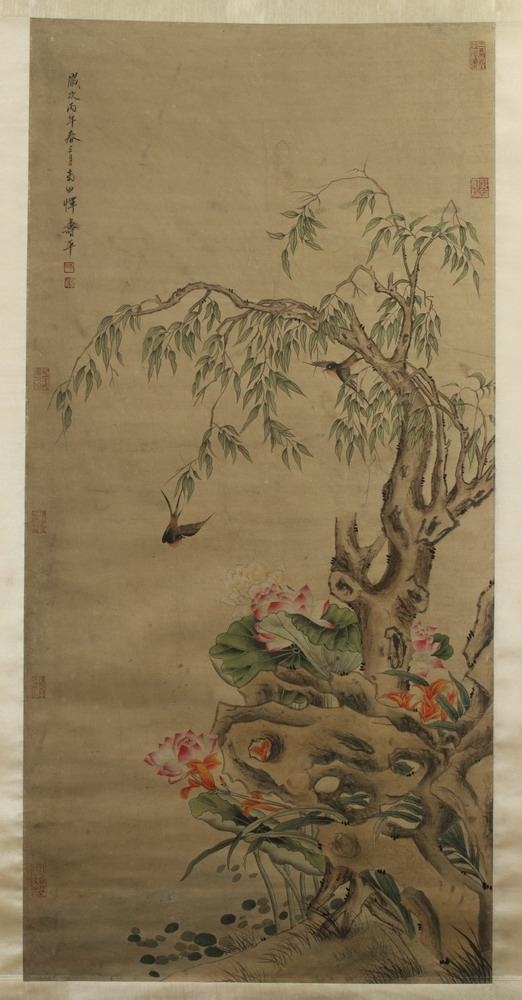 Dong Ping | LOTUS AND FLYING BIRDS | MutualArt