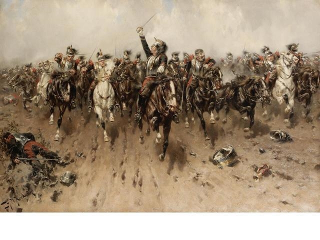 Hermanus Willem Koekkoek | Russian Cavalry and Infantry Escorting ...