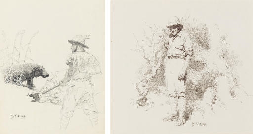 William Robinson Leigh | Carl Akeley; and William R. Leigh with a ...